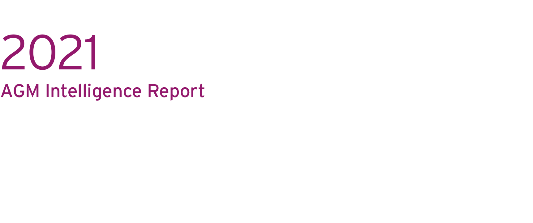 2021 AGM Intelligence Report